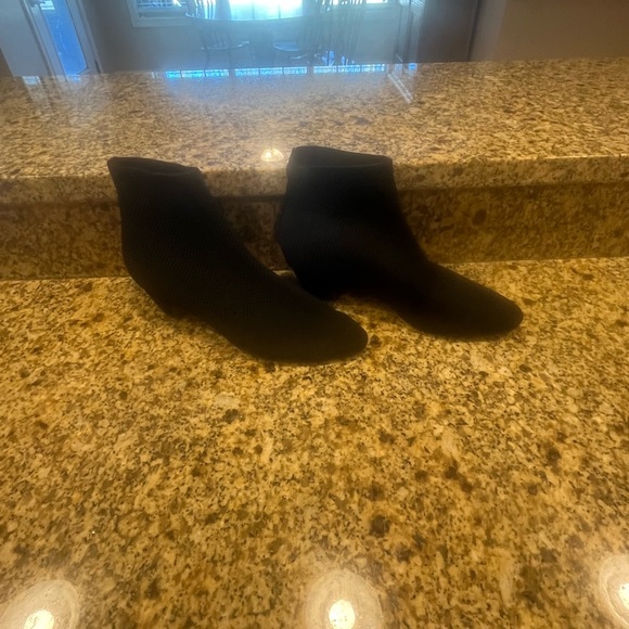 Eileen Fisher | Shoes | Eileen Fisher Honey Black Stretch Knit Ankle ...